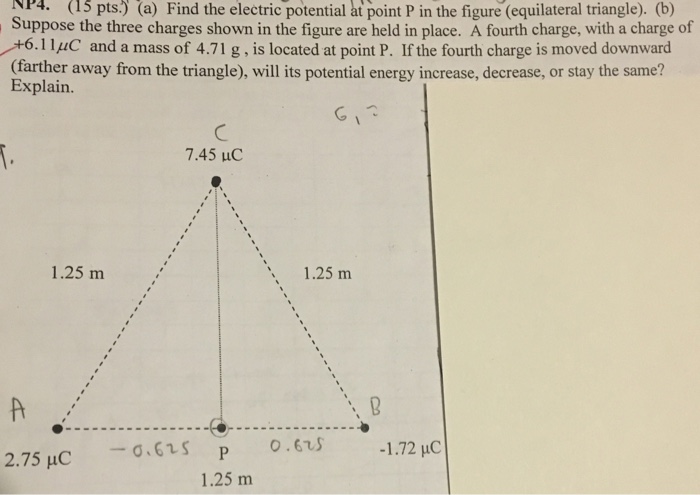Solved (a) Find the electric potential at point P in the | Chegg.com