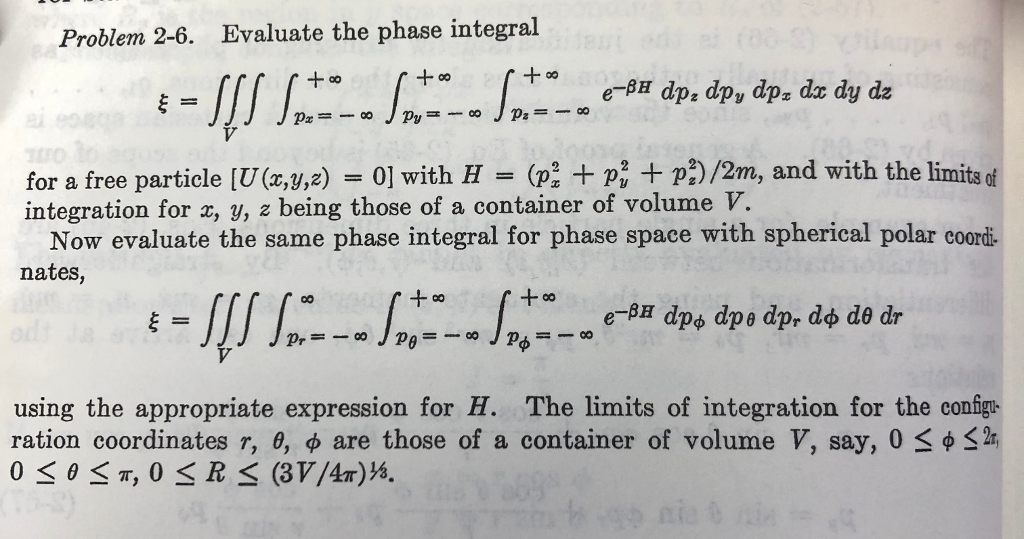 Solved a) Evaluate the phase integral for a free particle | Chegg.com