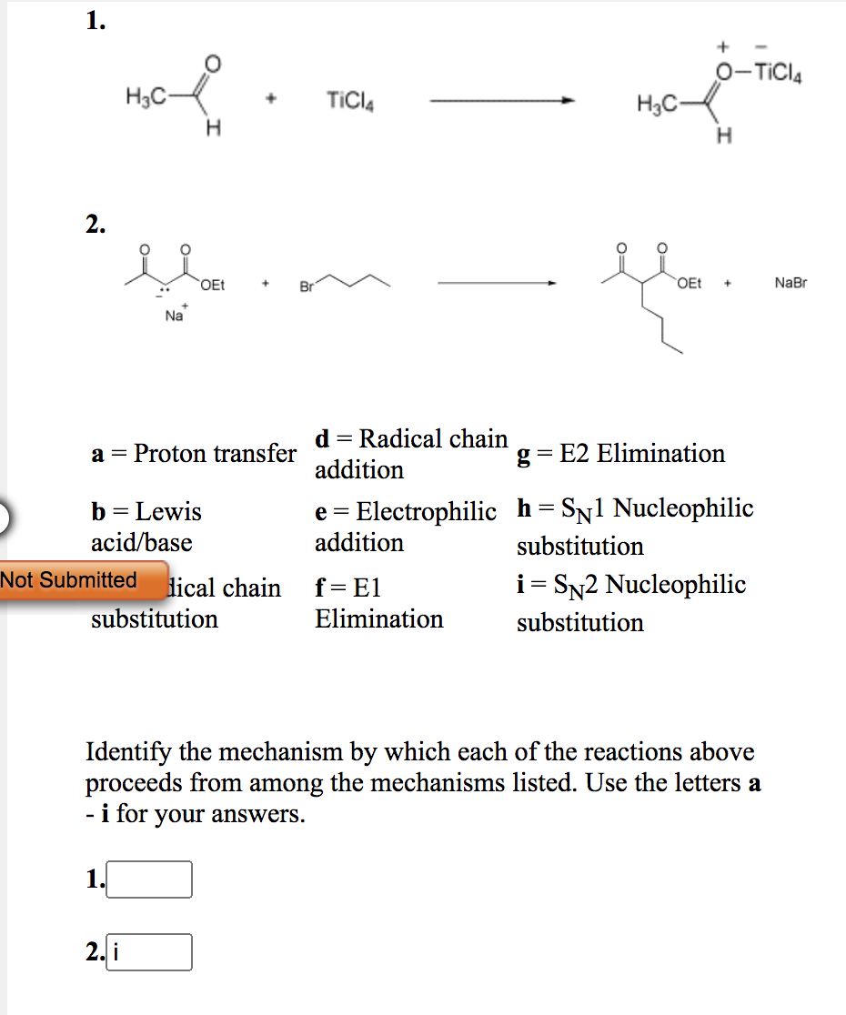 Solved 1. 2. HI а d= Radical chain Proton transfer g=E2 | Chegg.com