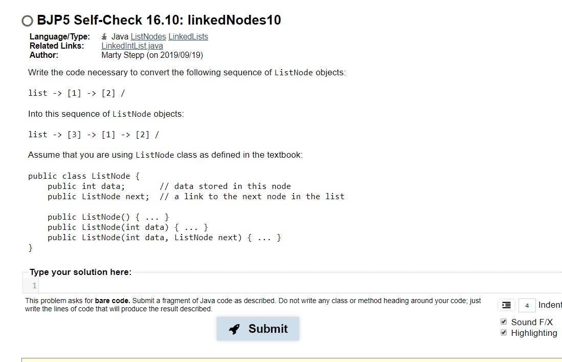 Solved JAVA adding to linkedNodes please give just bare code | Chegg.com