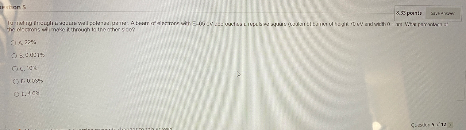 Tunneling through a square well potential parrier. A | Chegg.com