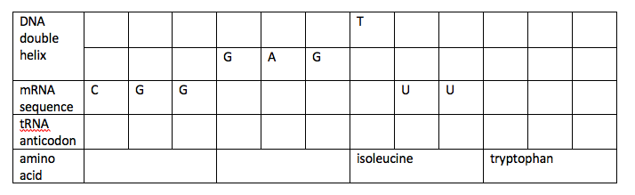 Solved 1. Here’s an uncompleted table of a segment of the | Chegg.com