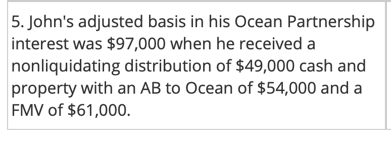 Solved Calculate the amount of the partner's basis in | Chegg.com