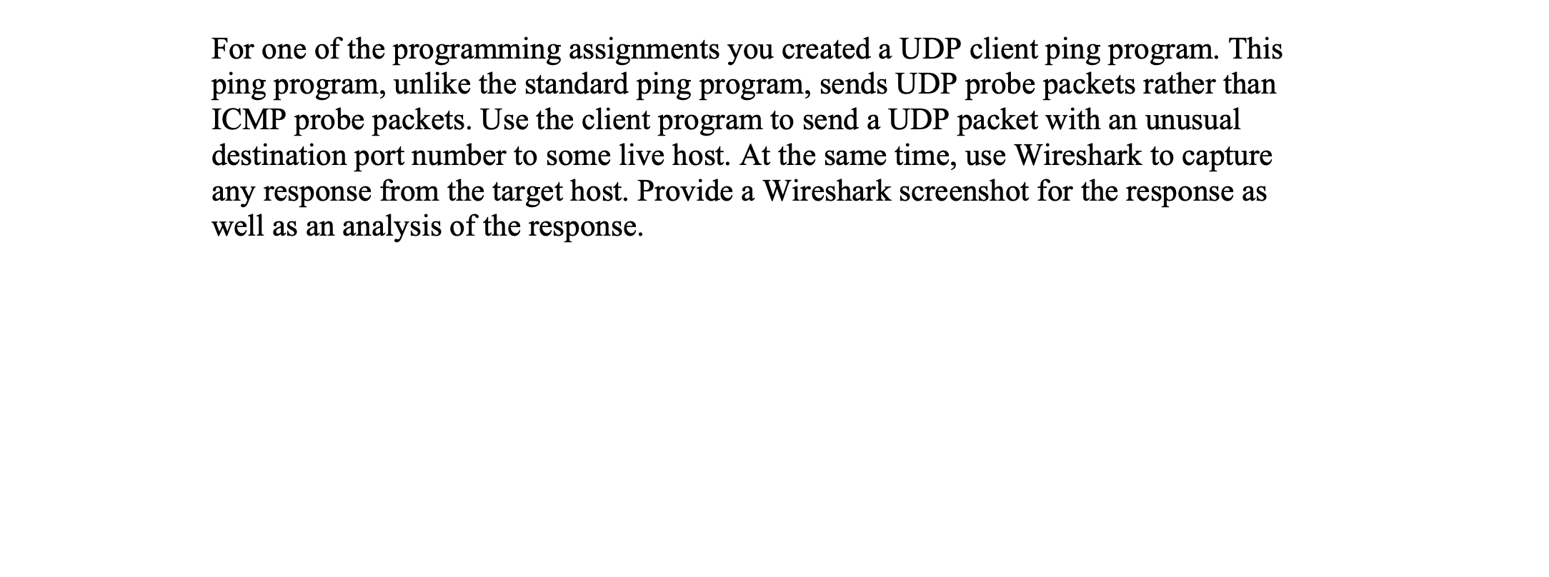 Solved Icmp Messages Generating By The Ping Program Icmp 5030