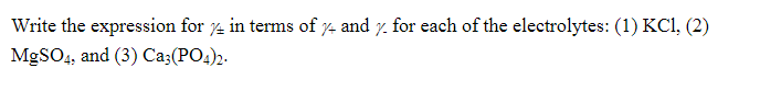 Solved Write the expression for γ±in terms of γ+and γ−for | Chegg.com