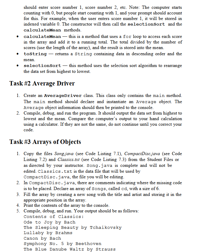 Solved Arlays Lab Objectives - Be able to declare and | Chegg.com