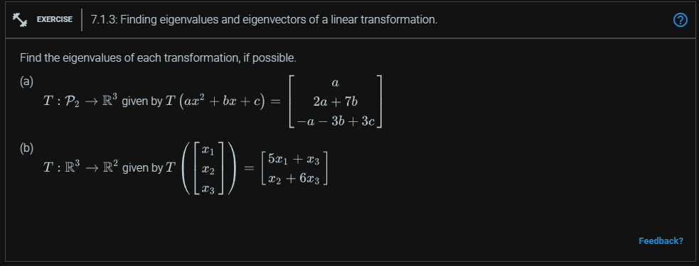 Solved 7.1.3: Finding eigenvalues and eigenvectors of a | Chegg.com