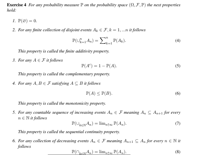 Solved Exercise 4 For any probability measure P on the | Chegg.com