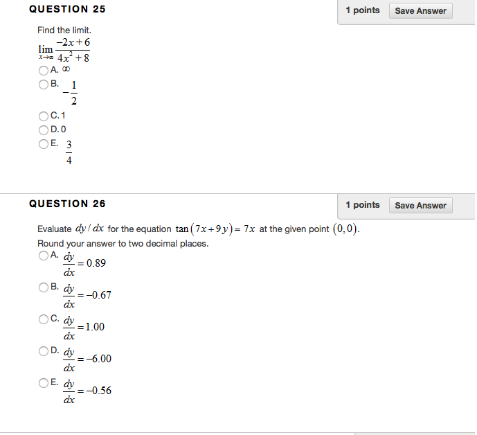 Solved QUESTION 23 1 points Save Answer Decide whether the | Chegg.com