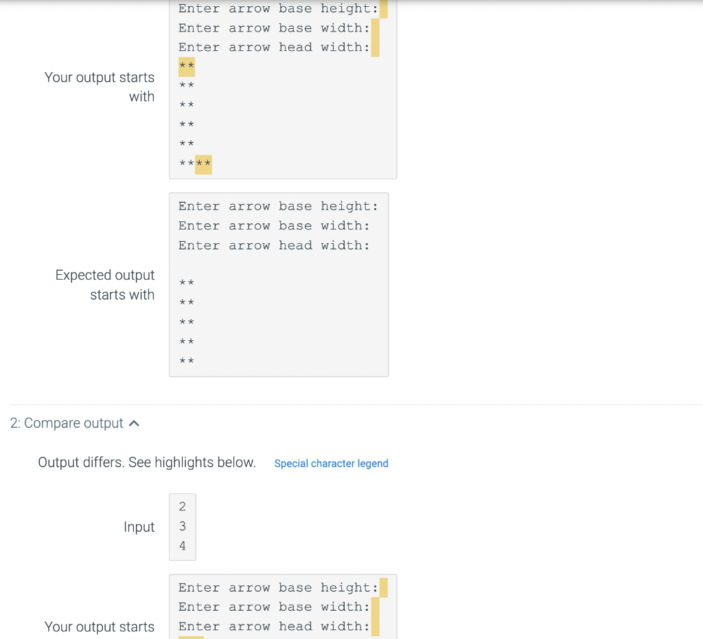 Solved Enter arrow base height: Enter arrow base width: | Chegg.com