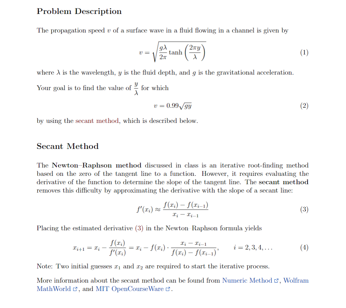 Problem Description The propagation speed v of a | Chegg.com