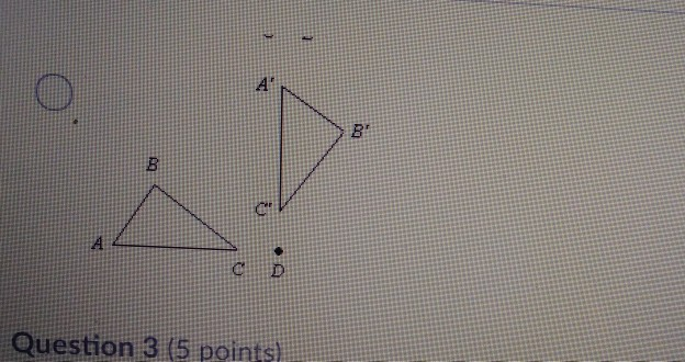 Solved Question 2 (5 points) Copy triangle ABC. Rotate the | Chegg.com