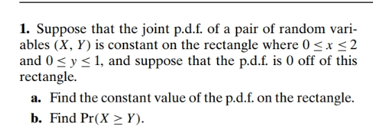 Solved Suppose that the joint p.d.f. ﻿of a pair of random | Chegg.com