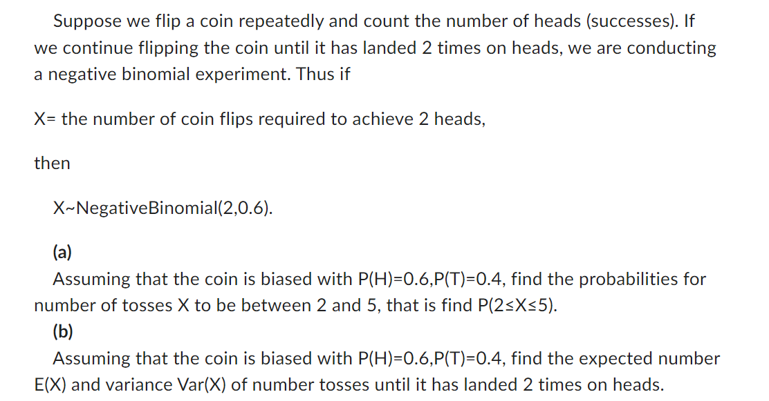 Solved Suppose we flip a coin repeatedly and count the | Chegg.com