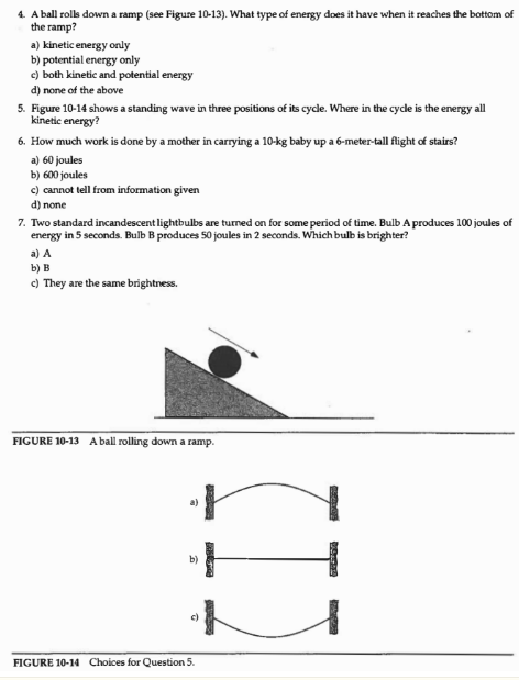 Solved 4. A ball rolls down a ramp (see Figure 10-13). What | Chegg.com