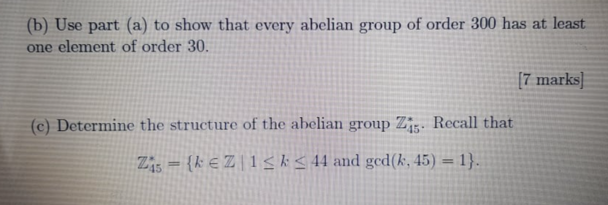 Solved (b) Use part (a) to show that every abelian group of | Chegg.com