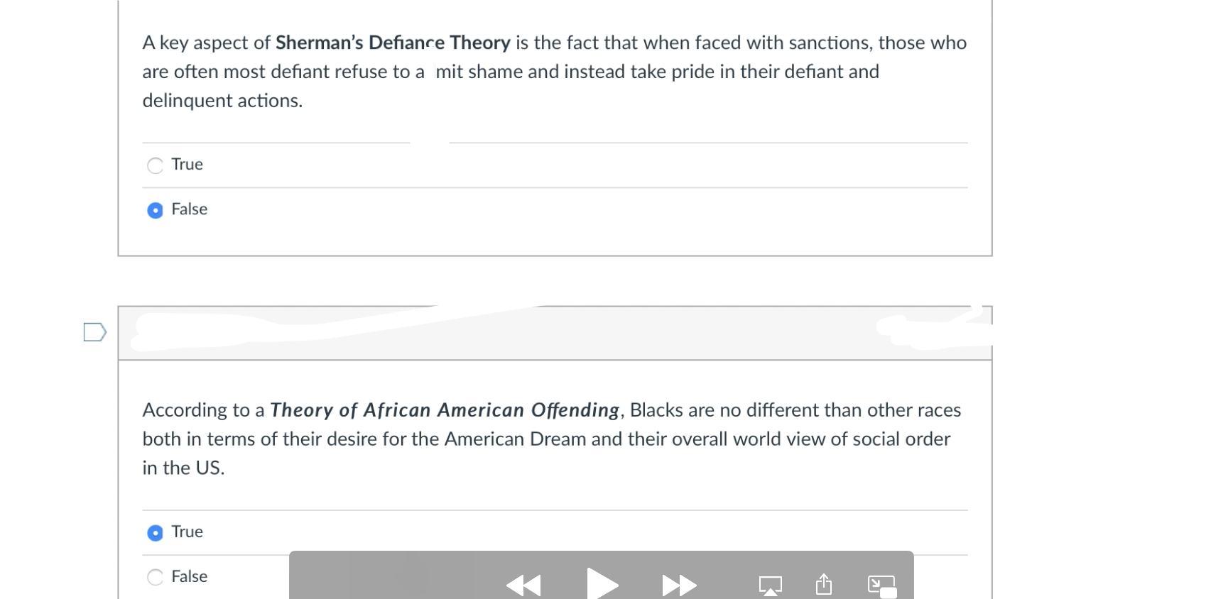 A key aspect of Sherman's Defiance Theory is the fact | Chegg.com