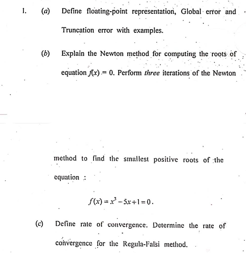 Solved 1. (a) Define floating-point representation, Global | Chegg.com