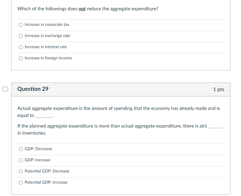 Solved Which of the followings does not reduce the aggregate | Chegg.com