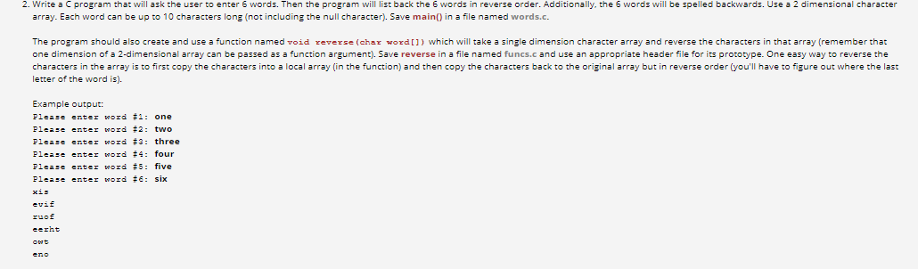 Solved 2 Write A C Program That Will Ask The User To Enter