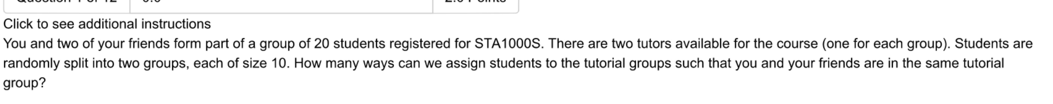 Solved Click to see additional instructionsYou and two of | Chegg.com
