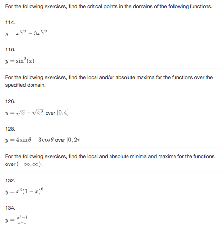 Solved For the following exercises, find the critical points | Chegg.com
