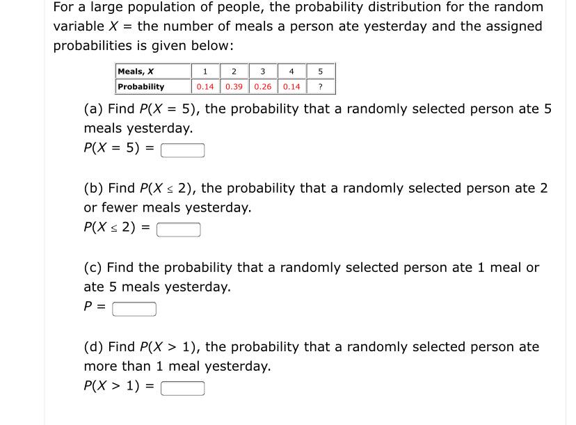 Solved For a large population of people, the probability | Chegg.com