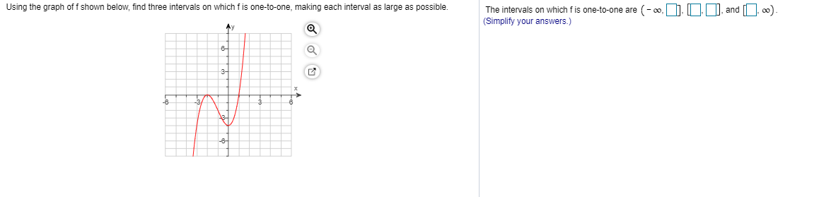 Solved Using the graph off shown below, find three intervals | Chegg.com
