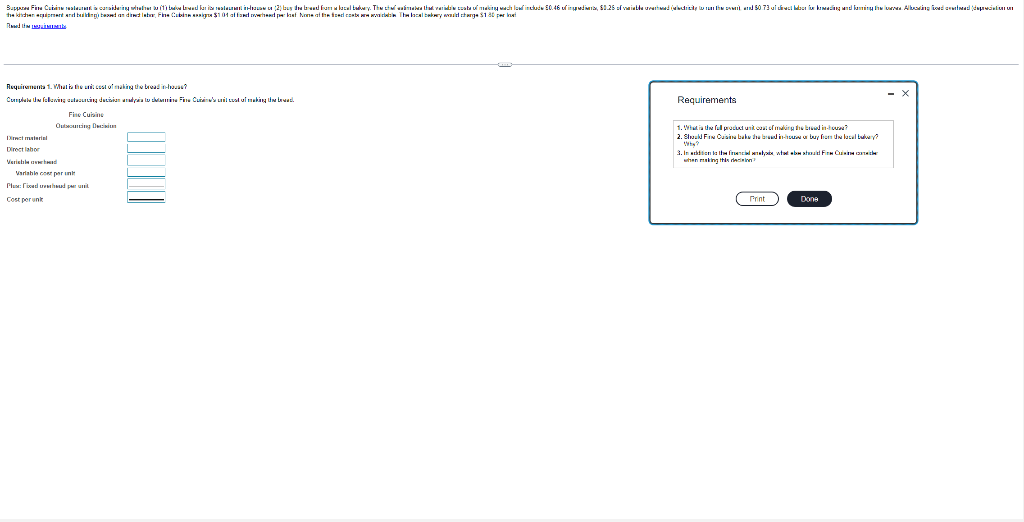 Requirements | Chegg.com