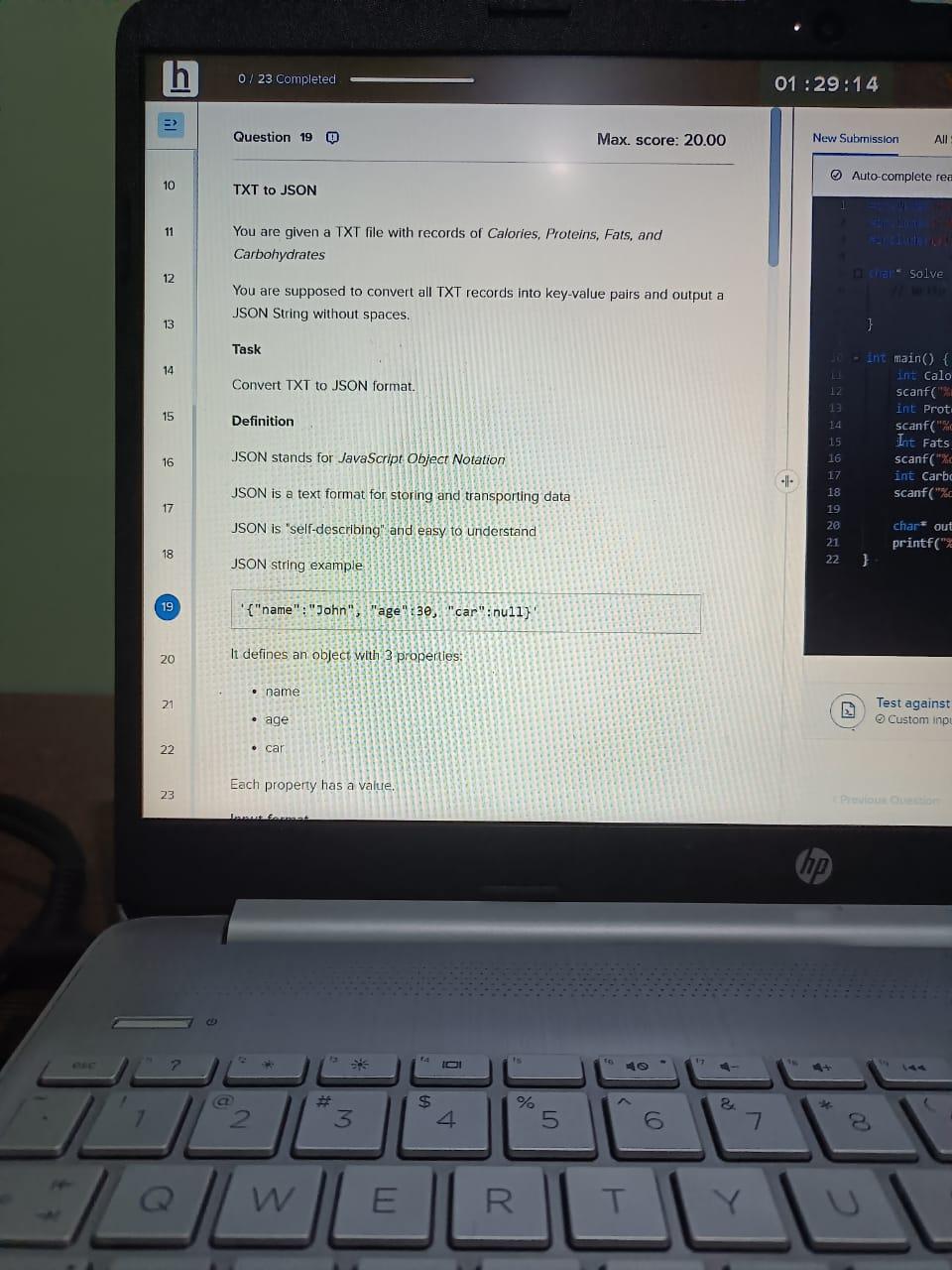 Solved TXT To JSON You Are Given A TXT File With Records Of Chegg