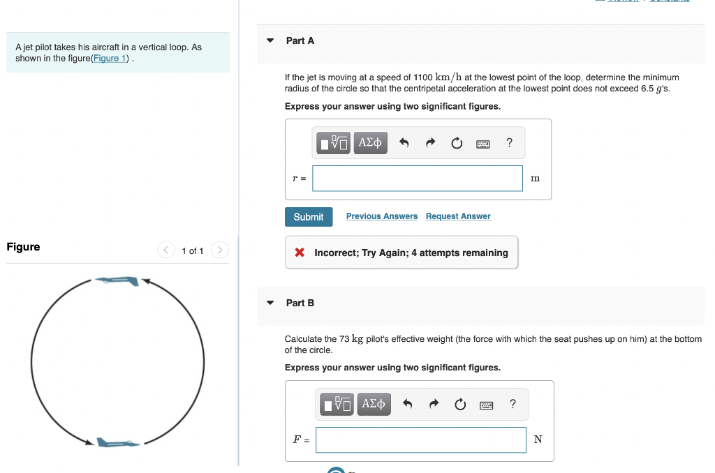 Solved A jet pilot takes his aircraft in a vertical loop. As | Chegg.com