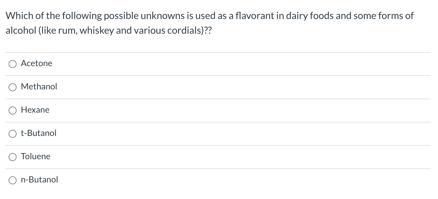 Solved Which of the following possible unknowns is used as a | Chegg.com
