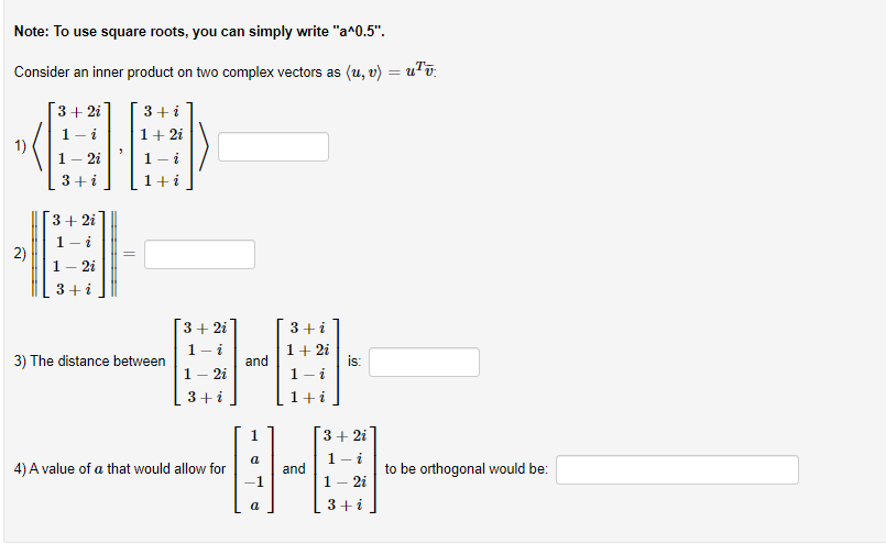 Solved Note: To use square roots, you can simply write | Chegg.com