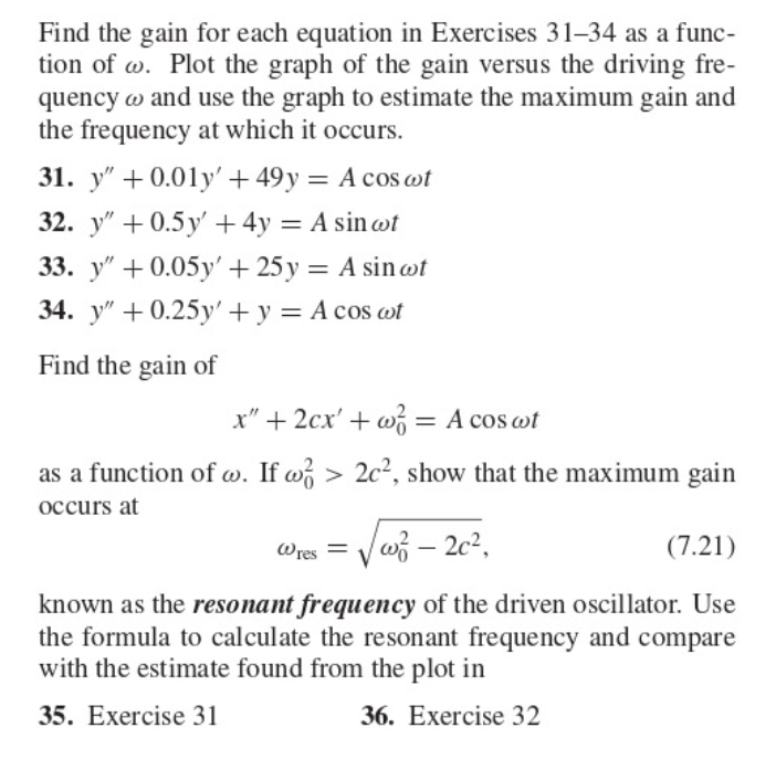 Solved Please do ONLY #35. Differential Equations; Book | Chegg.com
