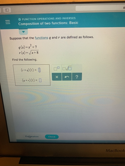 Solved FUNCTION OPERATIONS AND INVERSES Composition of two | Chegg.com Solved FUNCTION OPERATIONS AND INVERSES Composition of two | Chegg.com