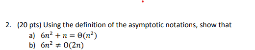 Solved Asymptotic Notation and Recurrence Relation, | Chegg.com