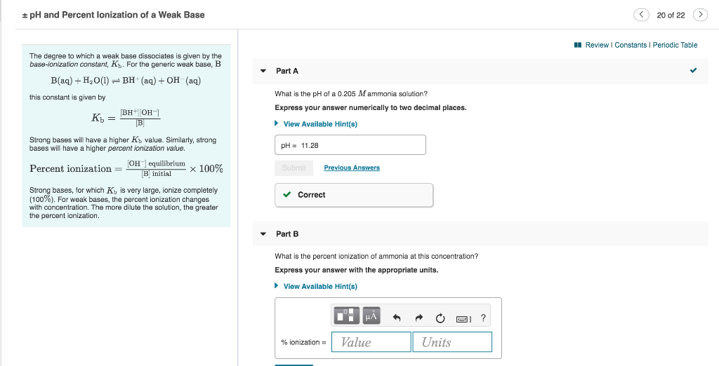 Solved The pKb of pyridine is 8.75. What is the pH of a | Chegg.com