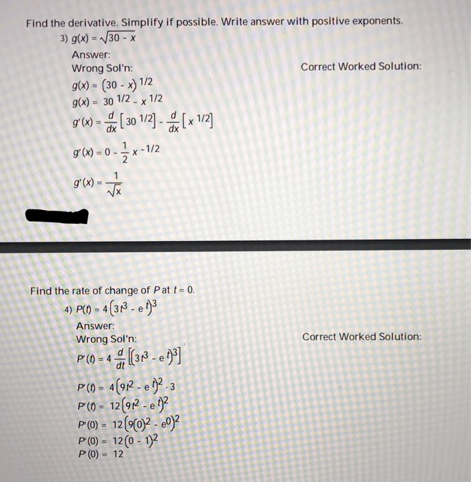 Solved Circle the mistake in each question and write the | Chegg.com