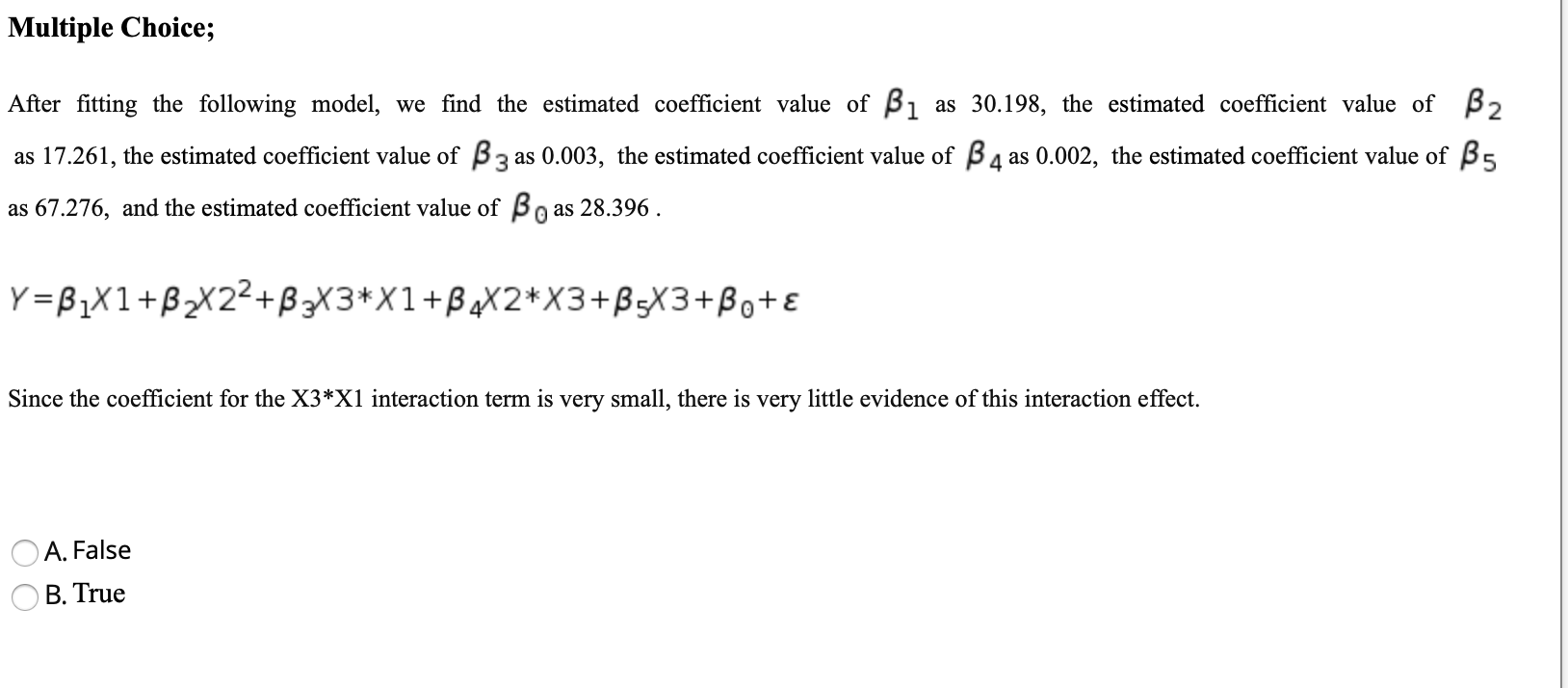Solved Multiple Choice; We use the backward stepwise | Chegg.com