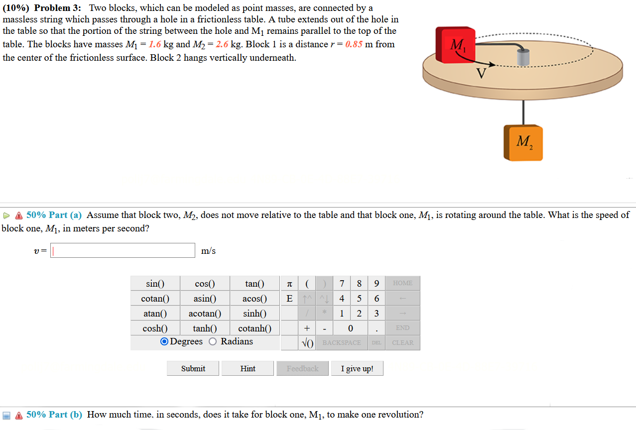 Solved (10\%) Problem 3: Two blocks, which can be modeled as | Chegg.com