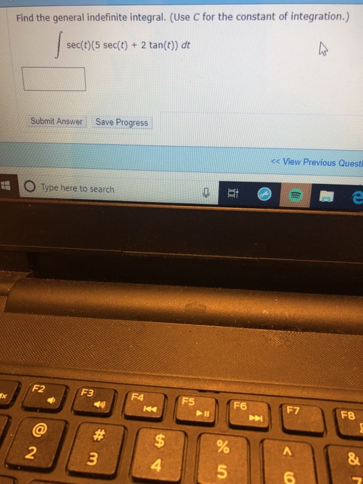 Solved Evaluate the integral. csc(t) cot(t) dt Submit Answer | Chegg.com
