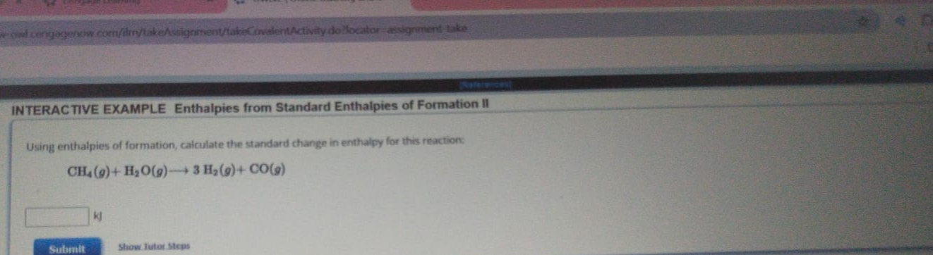 Solved INTERACTIVE EXAMPLE Enthalpies from Standard | Chegg.com