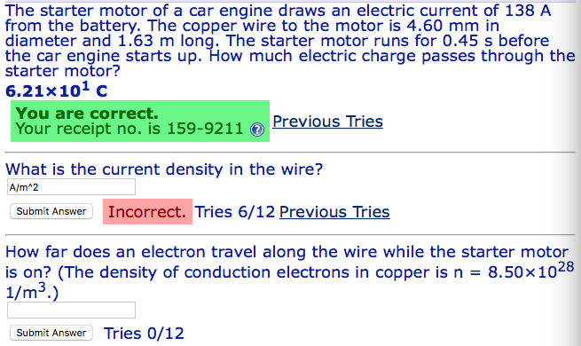 Solved The starter motor of a car engine draws an electric | Chegg.com