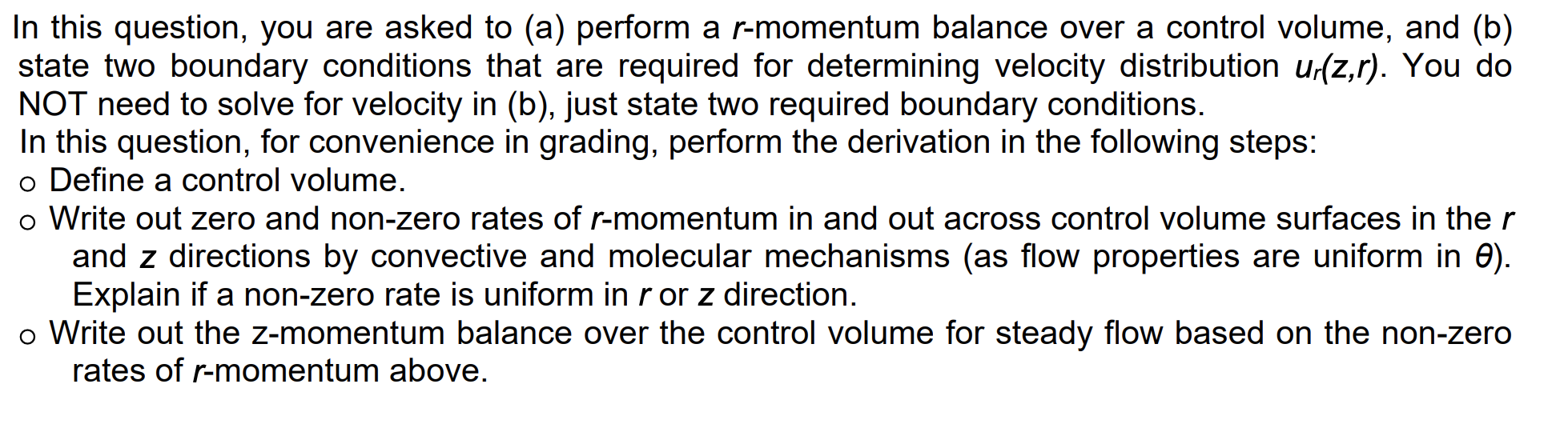 Consider steady, axisymmetric flow of an | Chegg.com