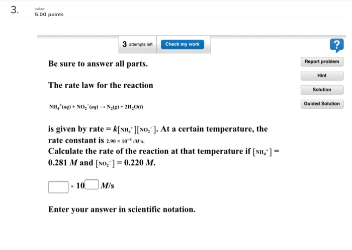 Solved value: 5.00 points 2 3 attempts left Check my work Be | Chegg.com