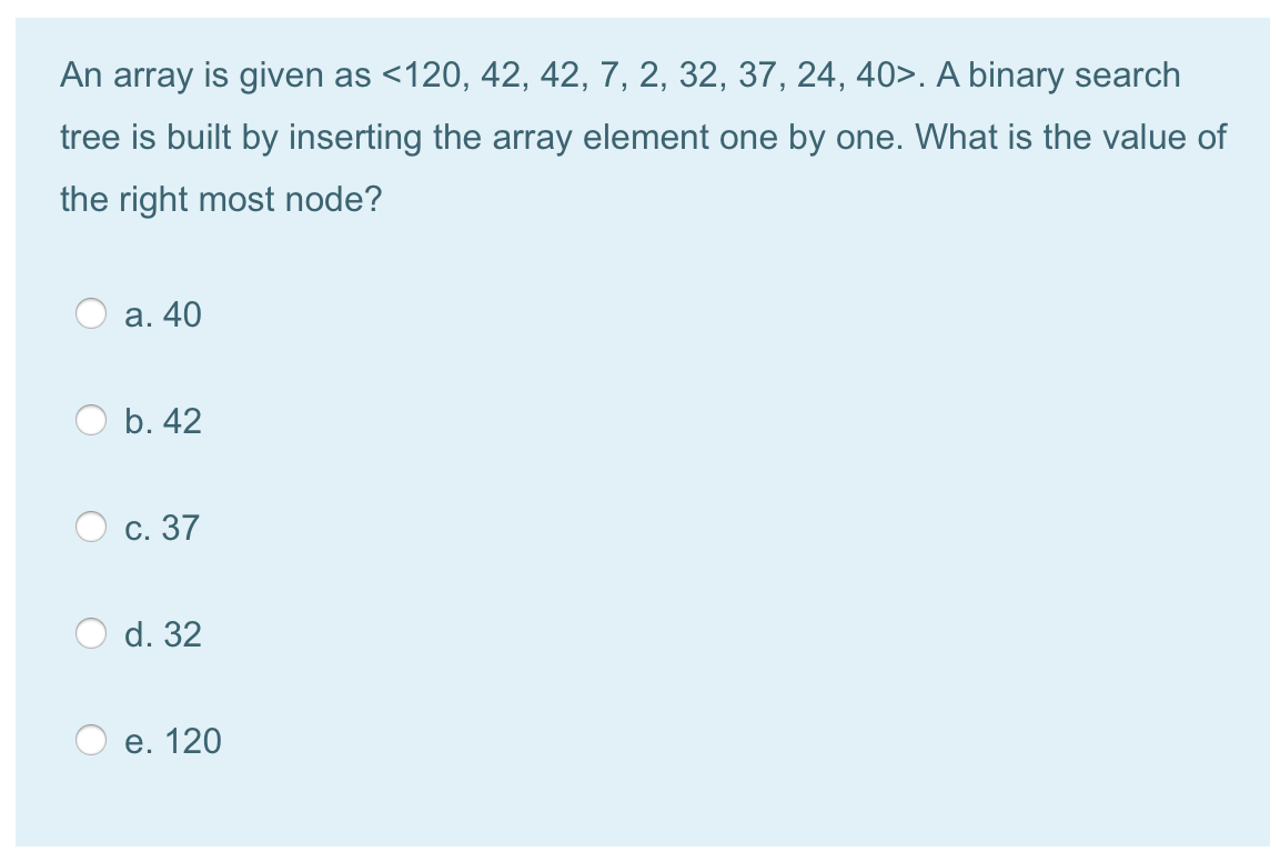 Solved An array is given as