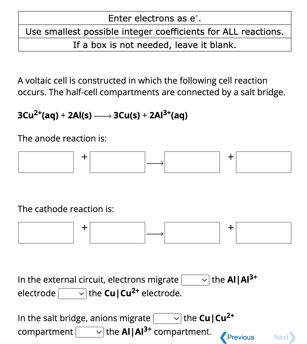 Solved A voltaic cell is constructed in which the anode is a | Chegg.com