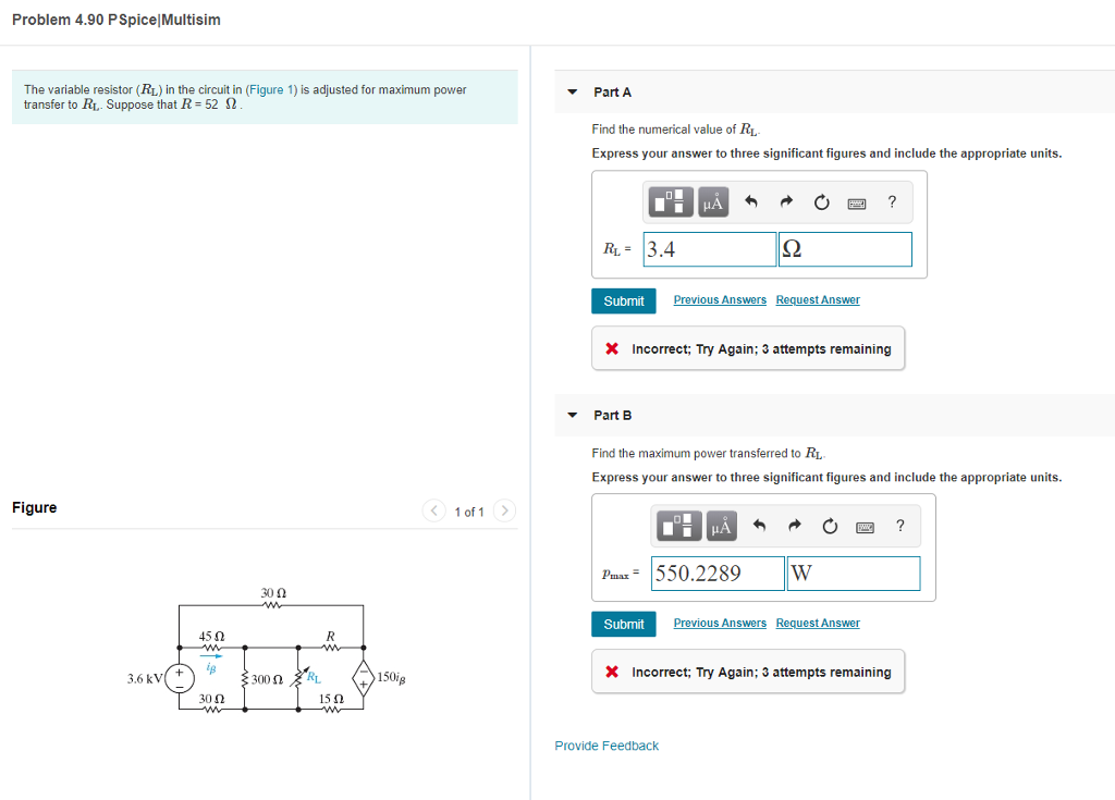 Solved Problem 4.90 PSpice Multisim The variable resistor | Chegg.com