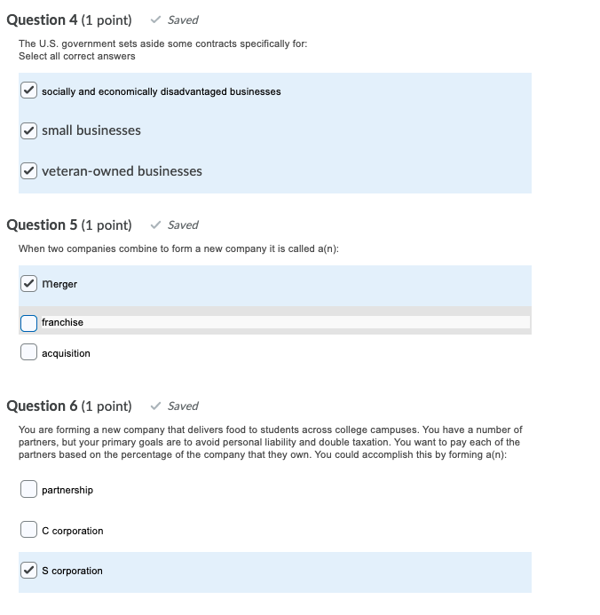 Solved Question 1 (1 point) Saved Which of the following | Chegg.com