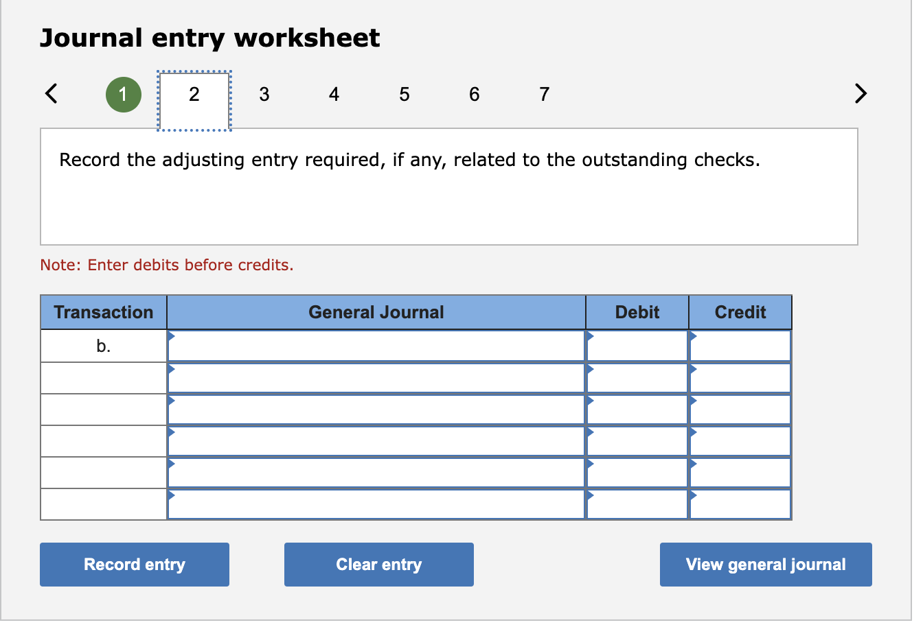 Solved Journal entry worksheet 7 Record the adjusting entry | Chegg.com